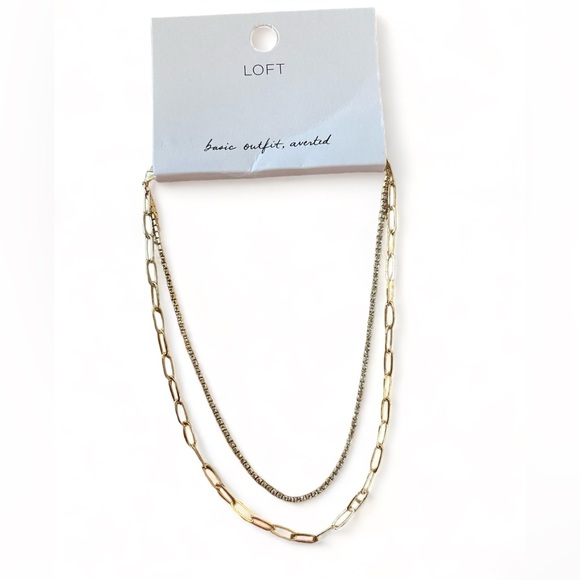 LOFT | Jewelry | Nwt Loft Modern Tennis Chain Layered Necklace | Poshmark